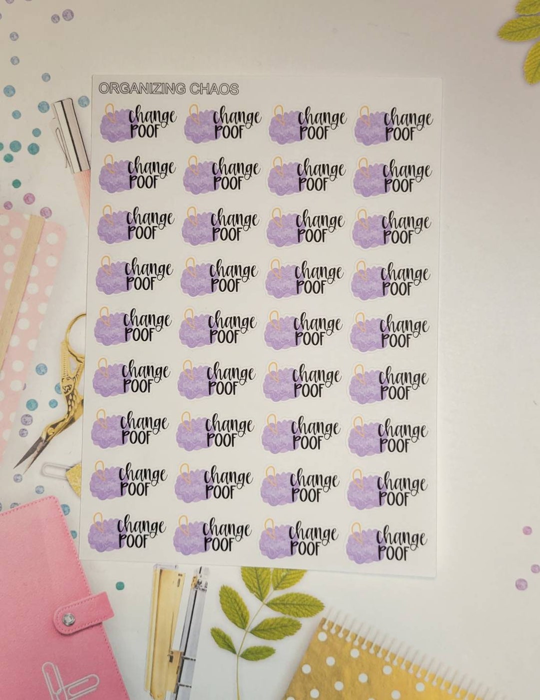 Change Poof Planner Stickers - Etsy