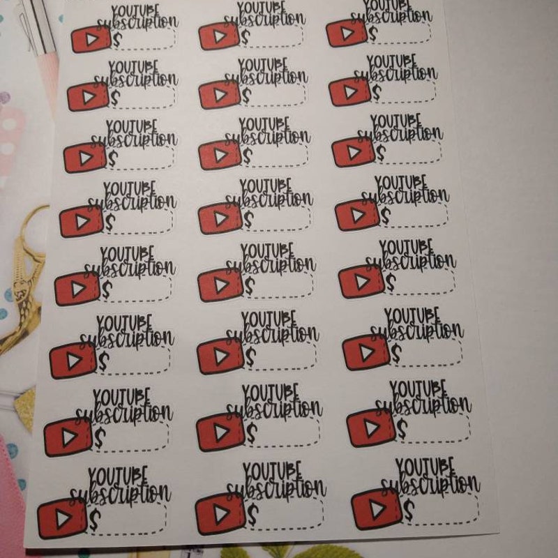 Youtube Stickers - Etsy
