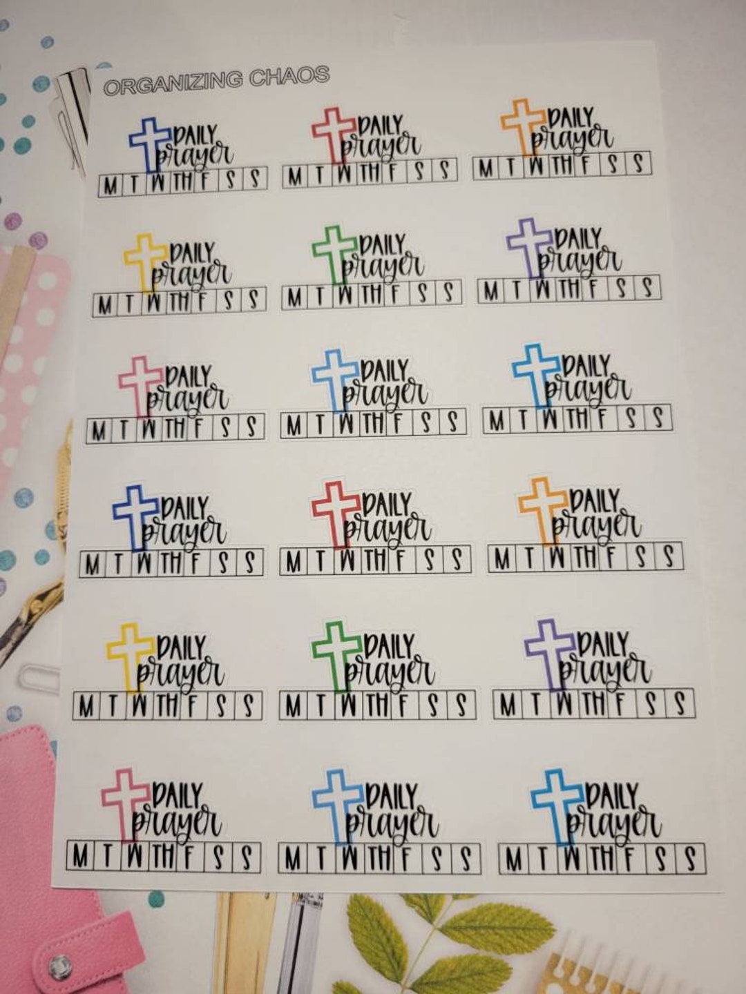 Daily Prayer Planner Stickers, Habit Tracker Planner Stickers - Etsy