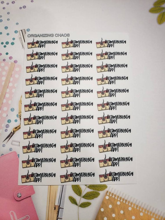 Dermatology Appointment Planner Stickers | Etsy