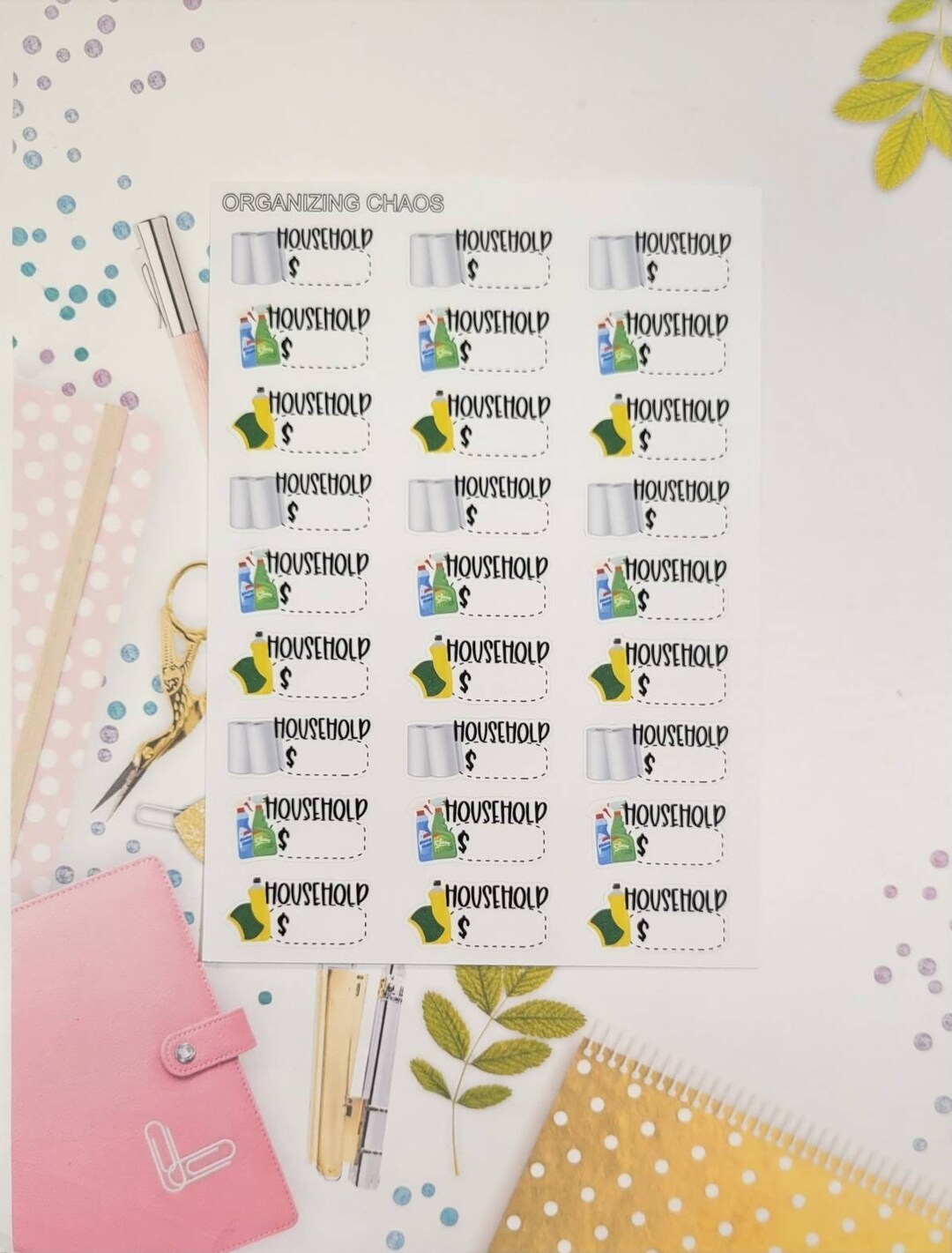 Household Stickers, Spending Trackers, Budgeting Planner Stickers - Etsy