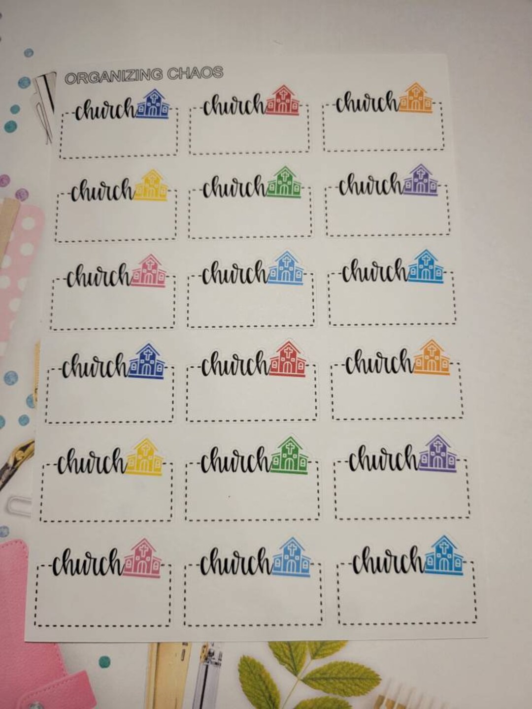 Church Planner Stickers - Etsy