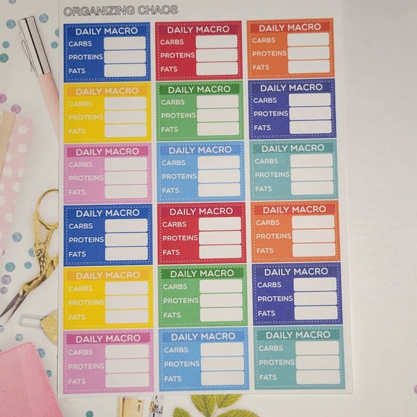Macros Stickers - Etsy