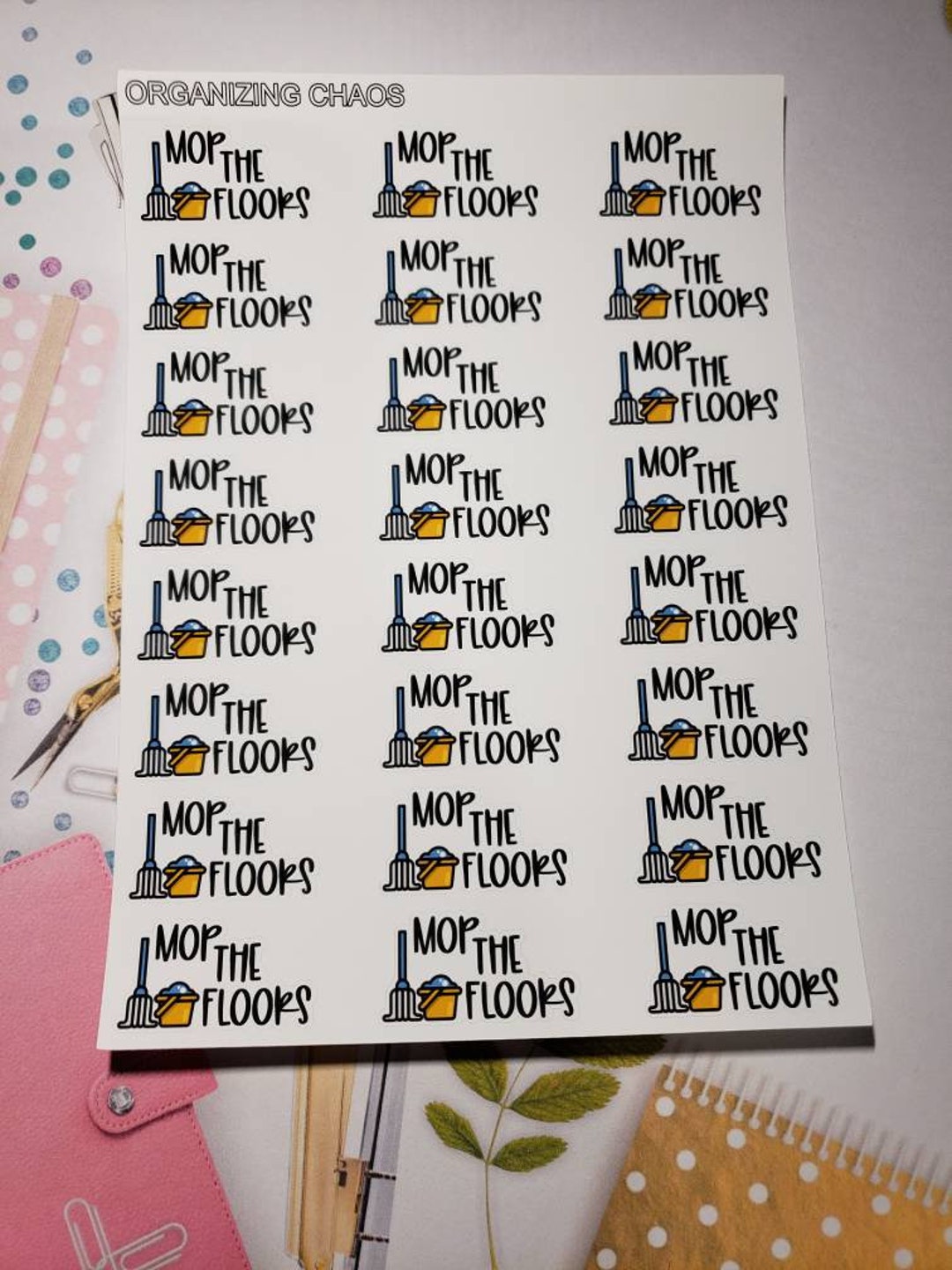Mop the Floors Planner Stickers - Etsy