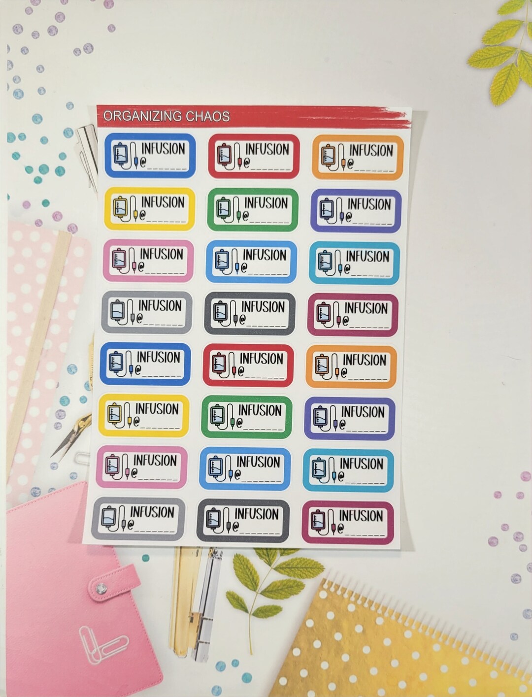 IV Infusion Planner Stickers, IV Infusion Appointment, Medical Planner ...