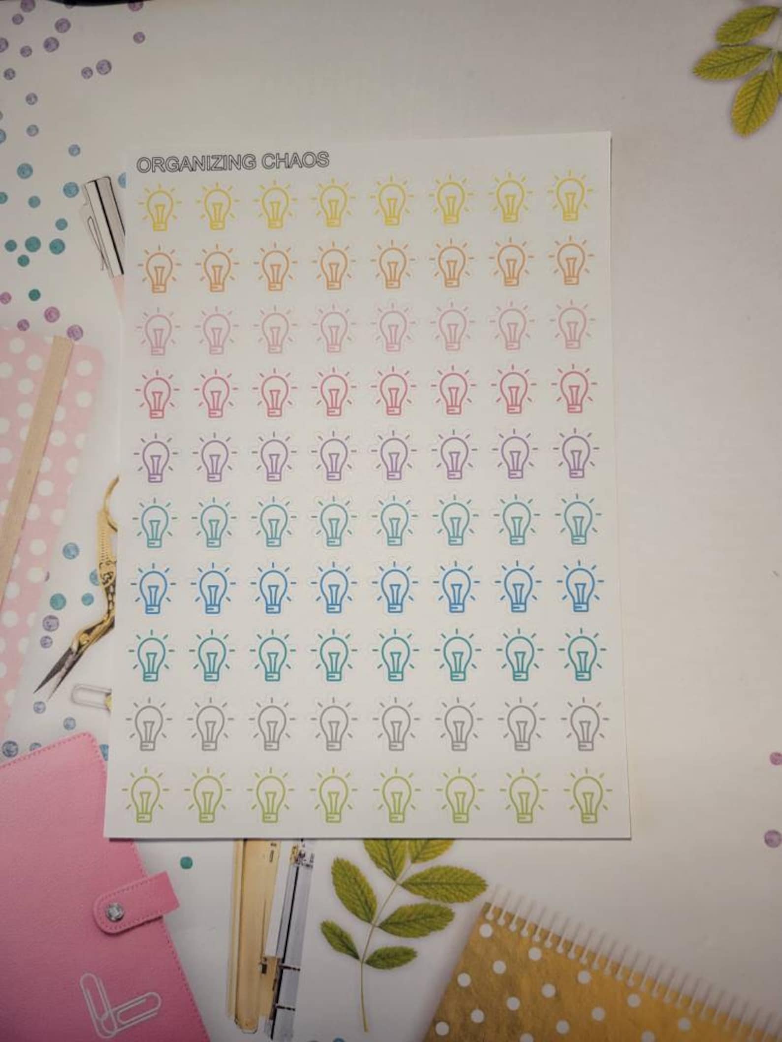 Light Bulb, Bright Idea Planner Stickers, Functional Planner Stickers ...