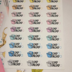 Dishwasher Planner Stickers, Load & Unload Dishwasher - Etsy