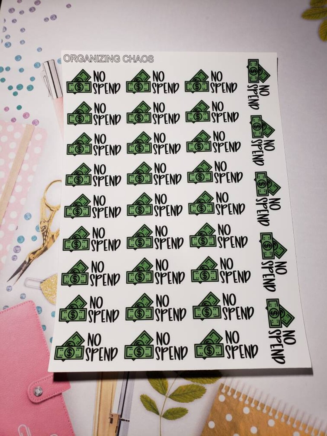 No Spend Planner Stickers - Etsy