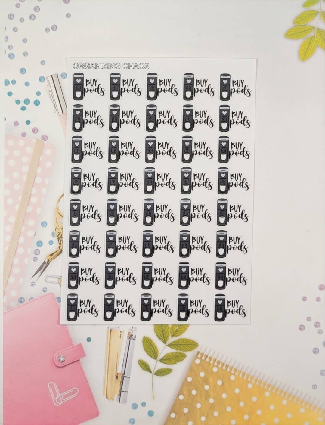 Buy Coffee Pods, Coffee Maker Coffee Pod Planner Stickers - Etsy