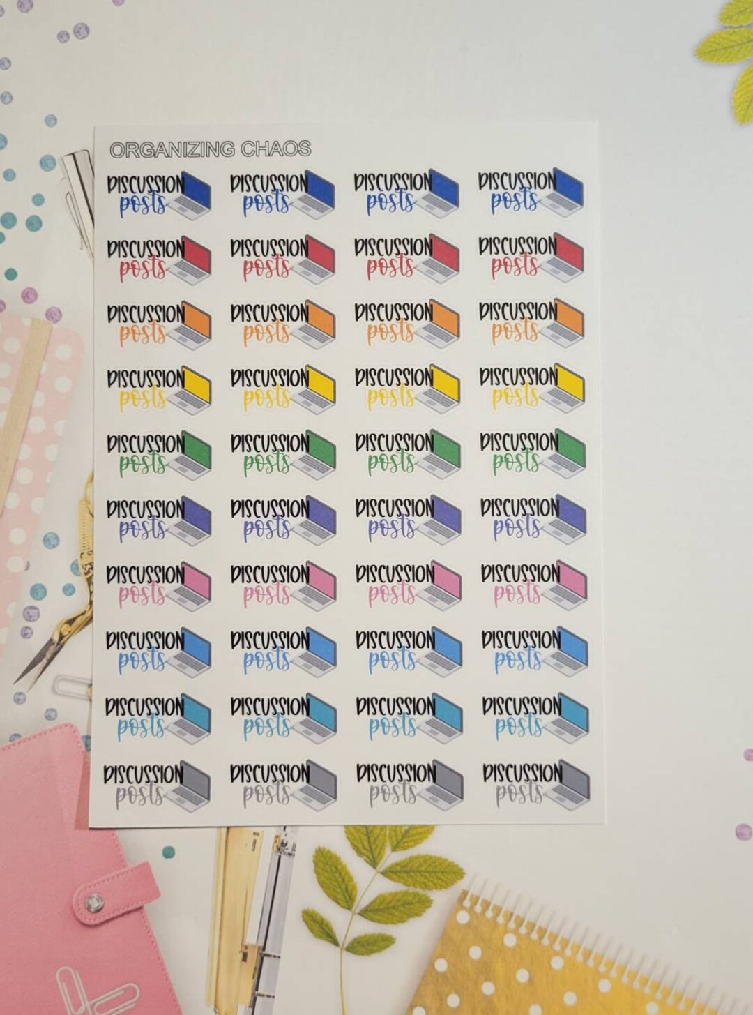 Discussion Posts, College Planner Stickers - Etsy