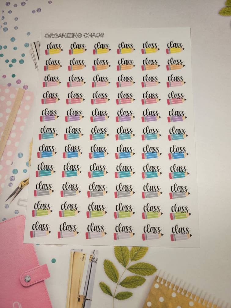 Class Planner Stickers School Planner Stickers College | Etsy