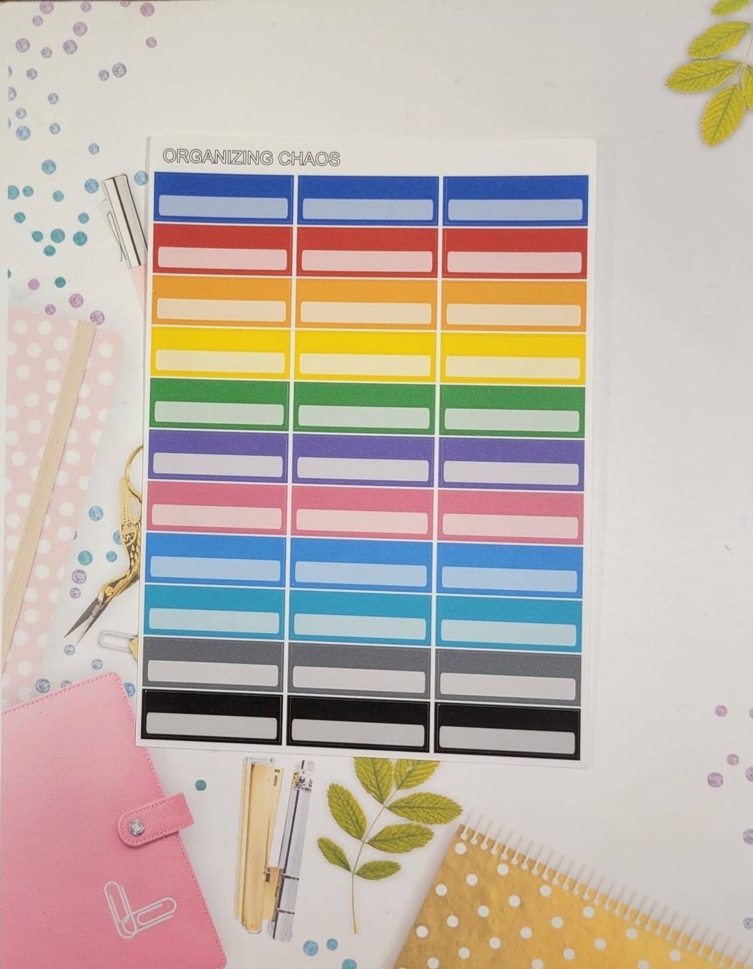 Quarter Box Planner Stickers, Quarter Box With Header - Etsy