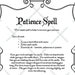 Patience Spell Image Witches' Dinner Party Digital | Etsy