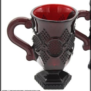 Blood Red Glass Mugs | Gothic Valentine Gift | Pair of Vintage Goth ...