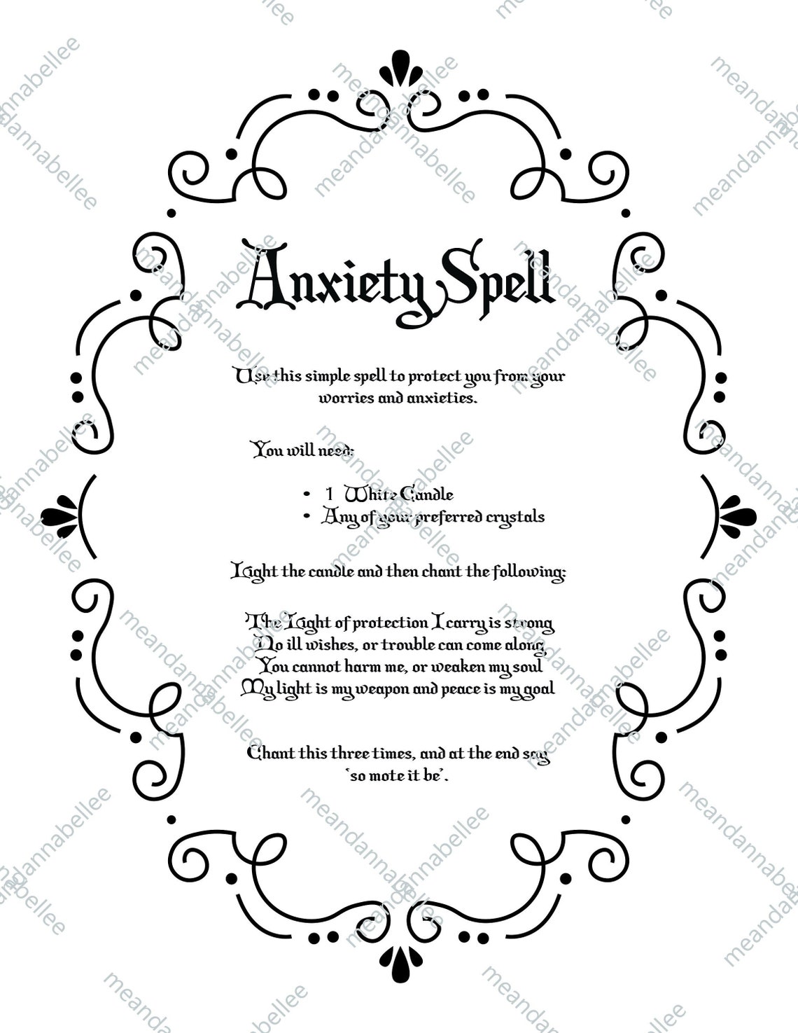 NEW Witches' Anxiety Spell Image Digital Clipart - Etsy
