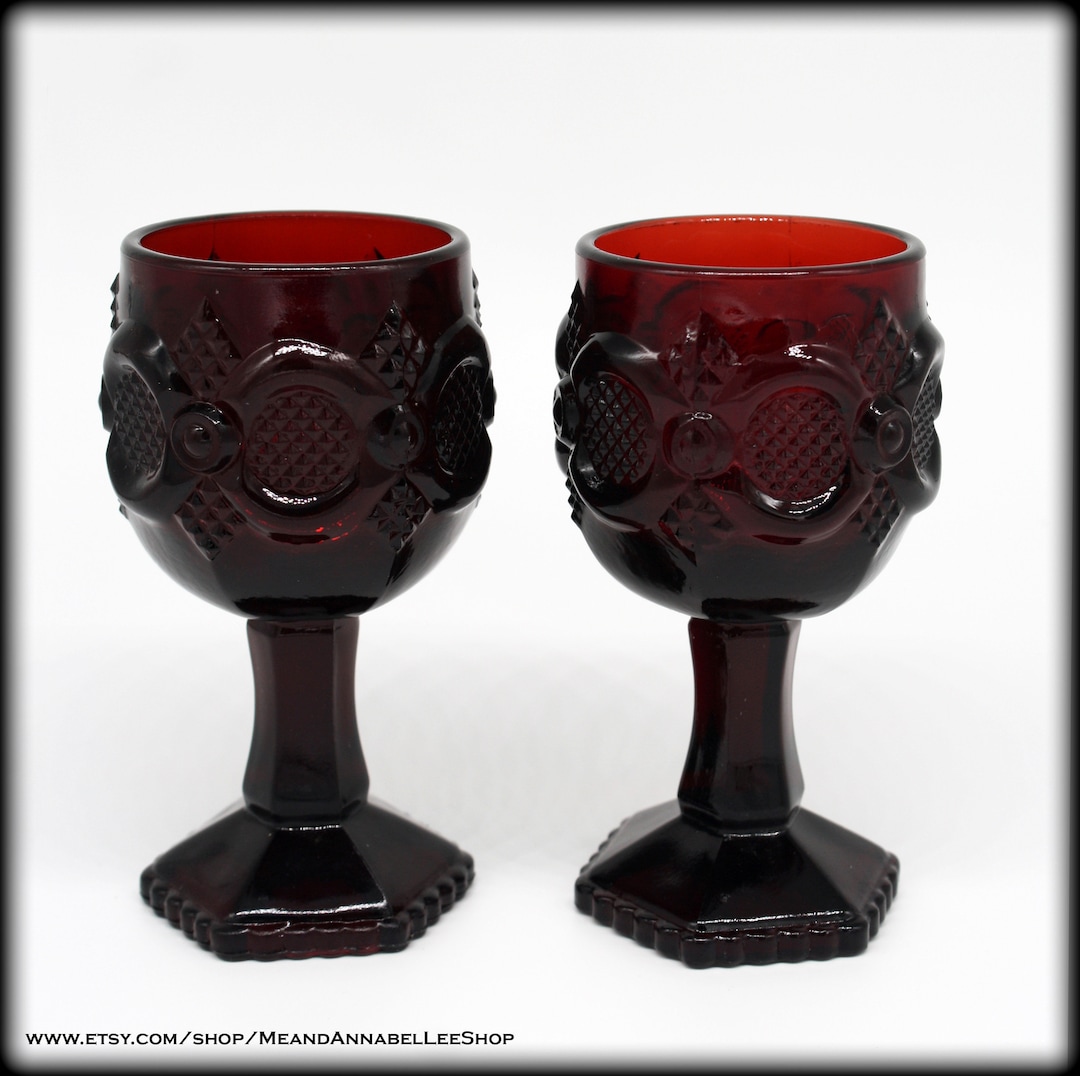 Blood Red Aperitif Glasses | Gothic Valentine Gift | Pair After Dinner ...