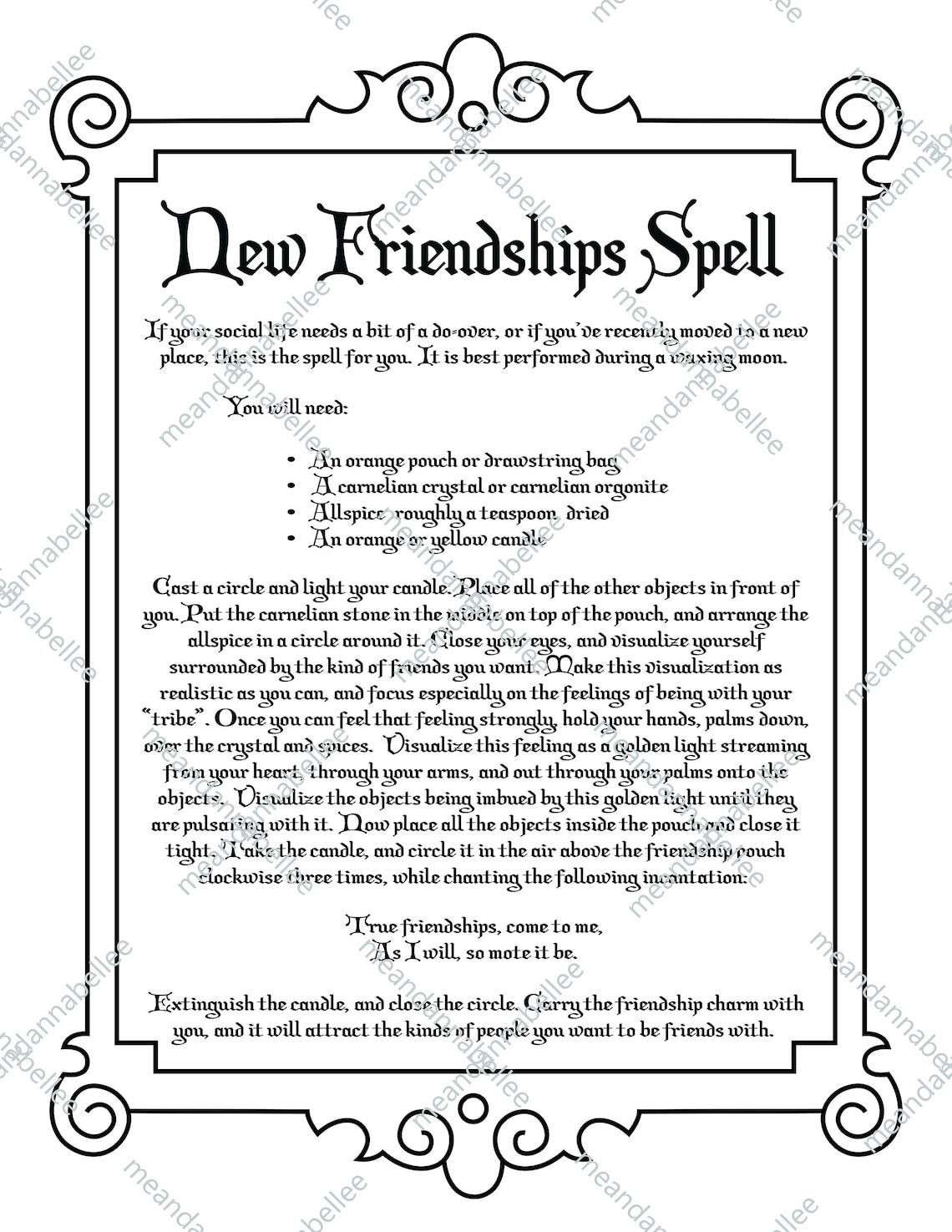 NEW Witches' Friendship Spell Image Digital Clipart - Etsy