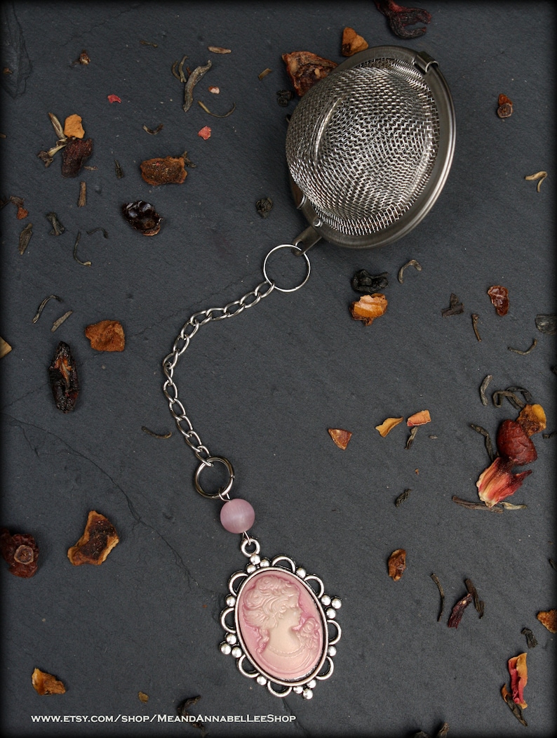 Blush Pink Victorian Cameo Tea Ball Infuser | Tea Accessory for Loose ...
