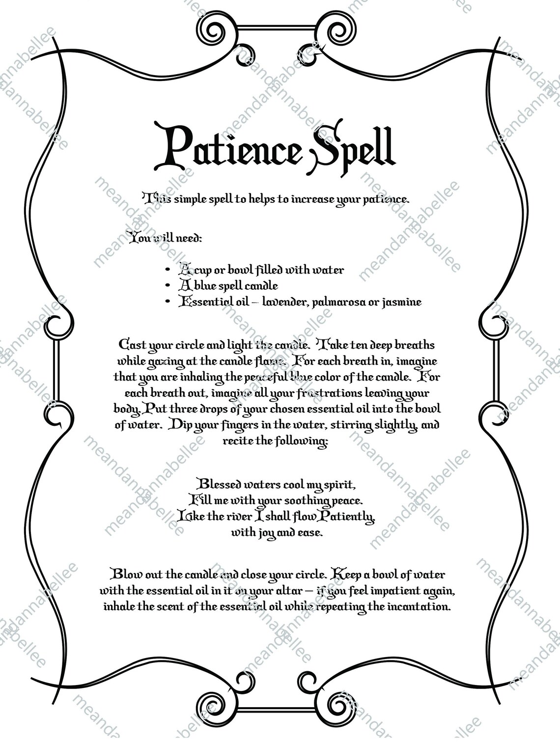 Patience Spell Image | Witches' Dinner Party | Digital Clipart ...