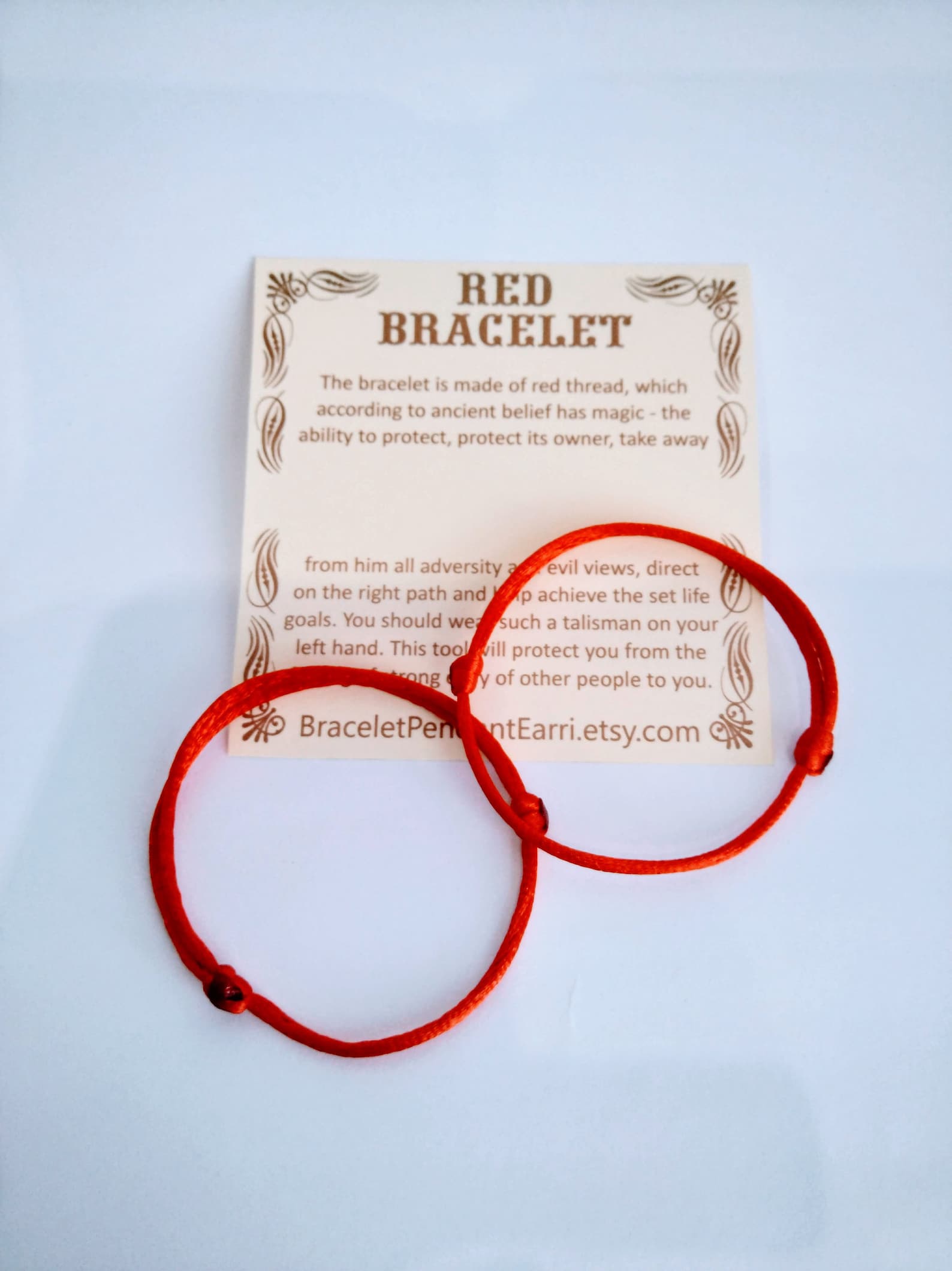 2 Red Bracelets Male and Female Bracelets Red String cord | Etsy