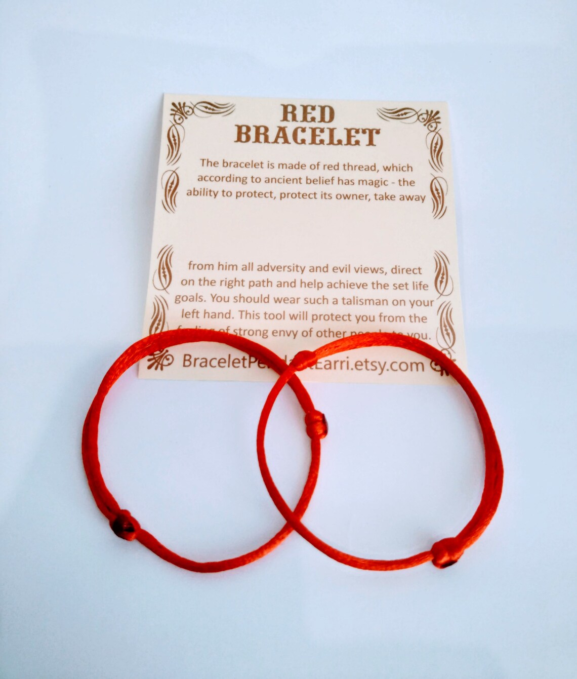 2 Red Bracelets Male and Female Bracelets Red String cord | Etsy
