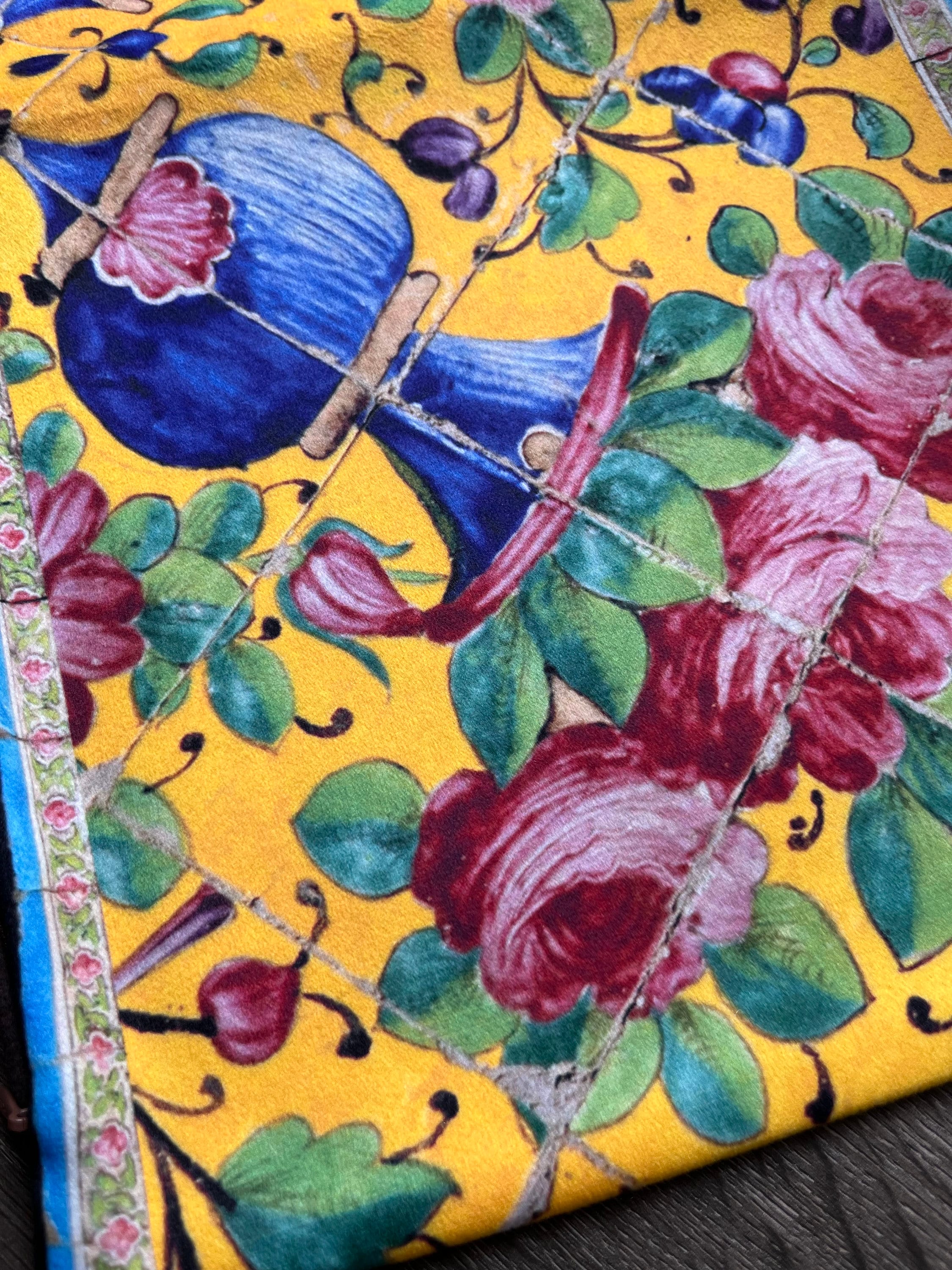 Persian Calligraphy Poem Molana Rumi Soft Farsi Tile Design Cushion Covers VELVET COTTON Flower ...