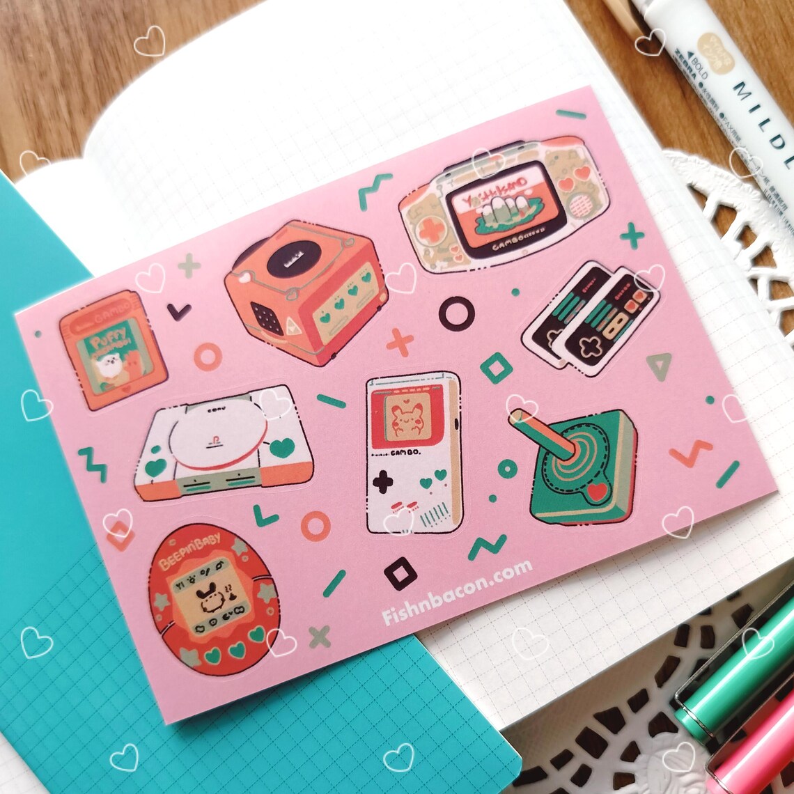 Retro Gaming Sticker Sheet - Etsy