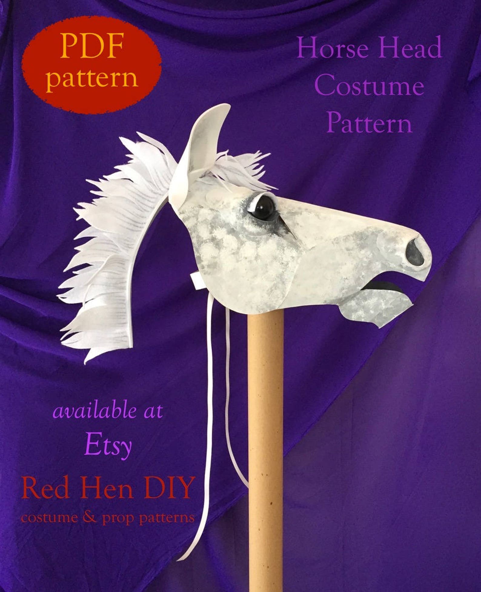 Horse Head Costume mask Pattern - Etsy
