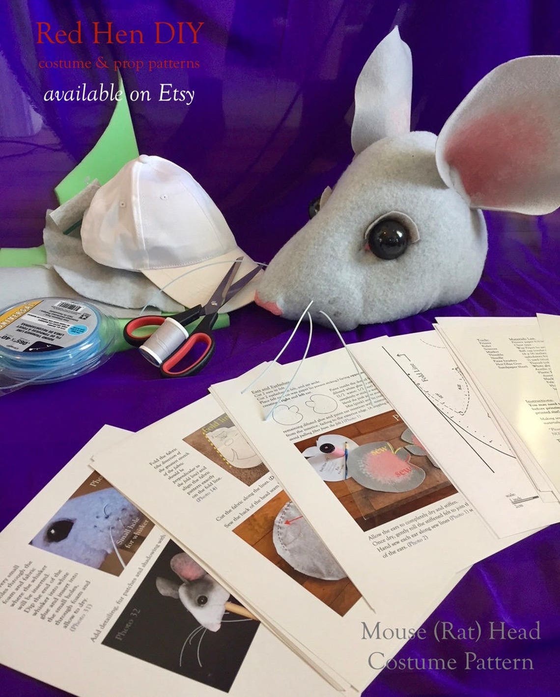 Mouse rat Head Costume Pattern - Etsy