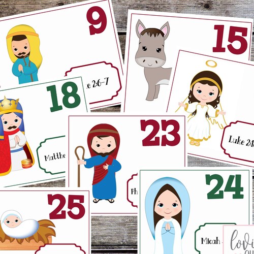 Nativity Advent Calendar Printable Christmas Activity for - Etsy