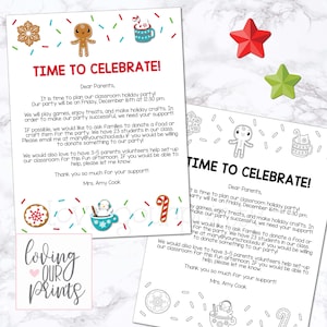 Christmas Class Flyer, Classroom Holiday Party, Editable Christmas ...