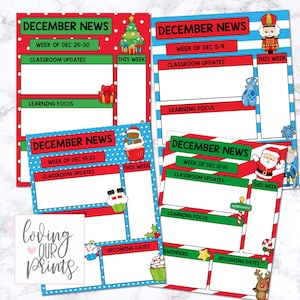 Editable December Newsletter Template, December Newsletter, Christmas ...