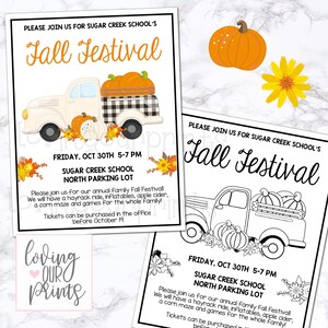 Fall Festival, Editable Fall Fest Flyer, Editable Fall Festival Flyer ...
