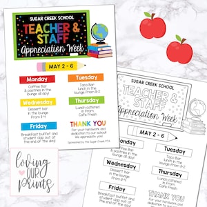 Editable Teacher Appreciation, Editable Teacher Appreciation Week ...