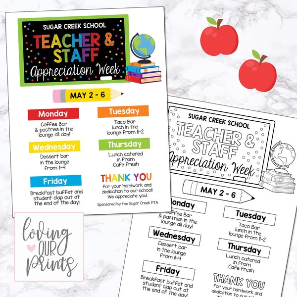 Editable Teacher Appreciation Printable - Etsy
