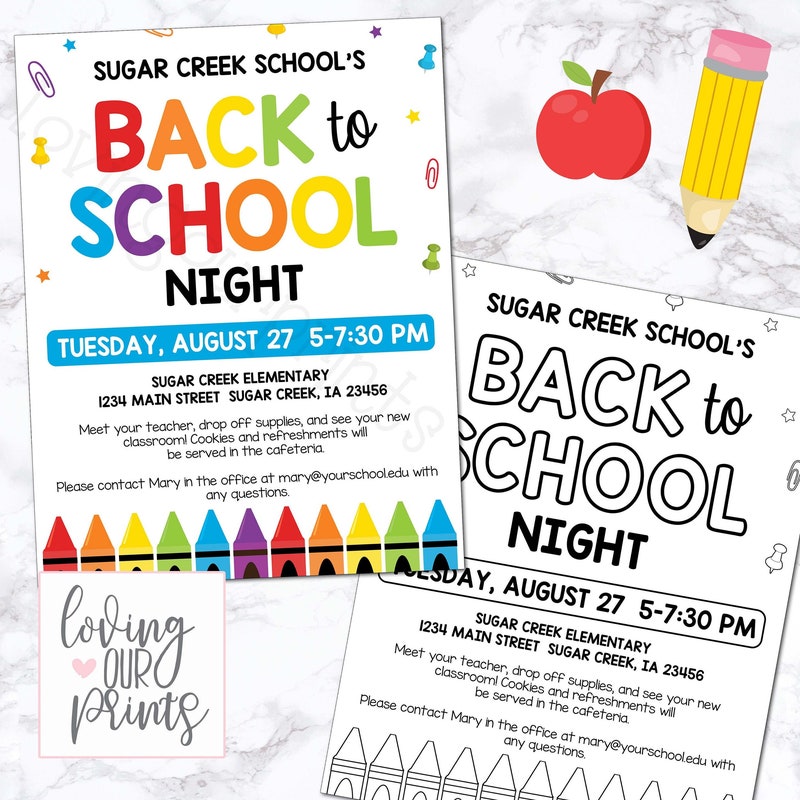 Back to School Night - Etsy