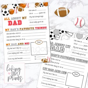Fathers Day Gift, All About My Dad, Fathers Day Questionnaire, Fathers ...