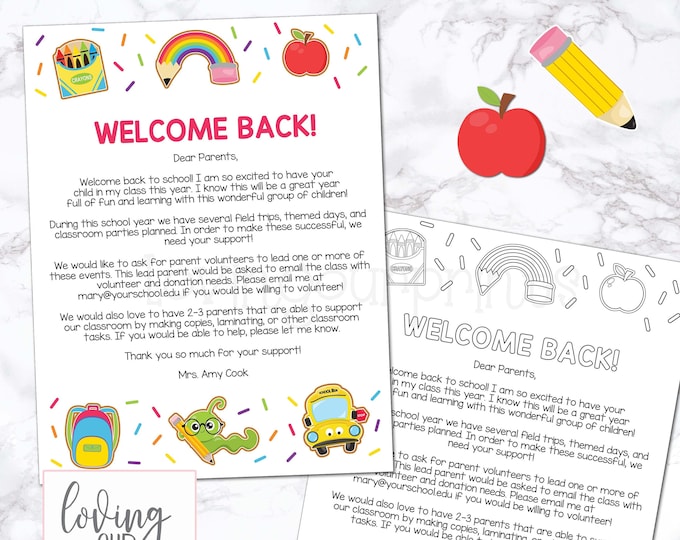 Printable Letter to Parents of a New Middle Schooler - Etsy Canada