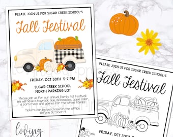 Fall Festival Editable Template/flyer - Etsy