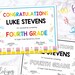 4th Grade Certificate, Editable Fourth Grade Certificates, Editable ...