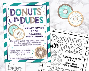 Donuts With Dad Printable Banner - Etsy