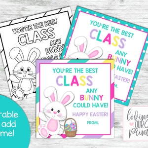 Editable Easter Tags, Easter Treat Tags, Easter Treats for Kids, School ...