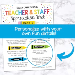Editable Teacher Appreciation Week, Editable Teacher Appreciation Week ...
