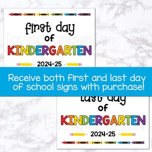 First Day of Kindergarten Sign, First Day of Kindergarten Printable ...