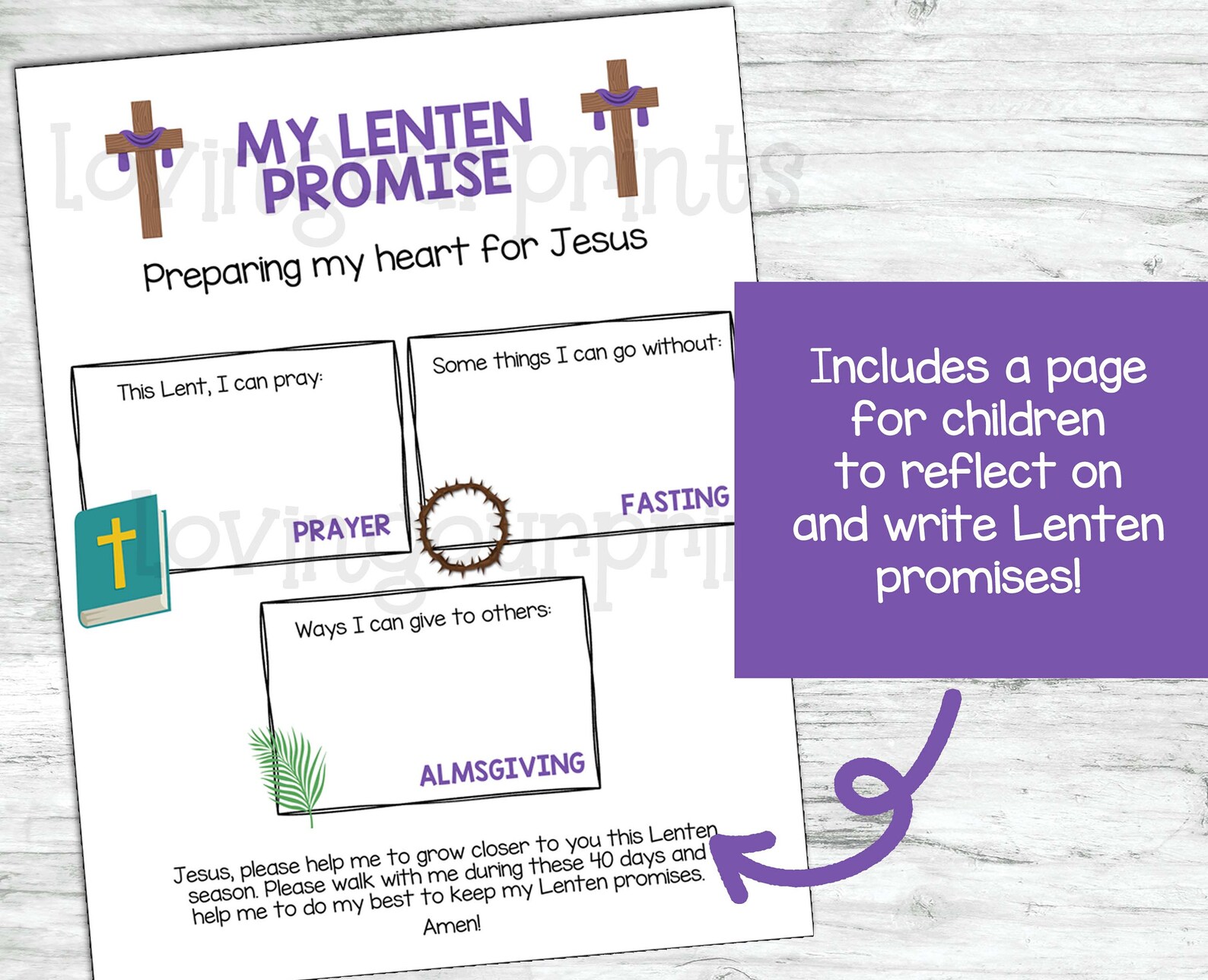 Lent for Kids, Lent Printable, Lent Journal, Lenten Journal, Lent ...