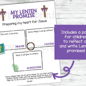 Lent for Kids, Lent Printable, Lent Journal, Lenten Journal, Lent ...
