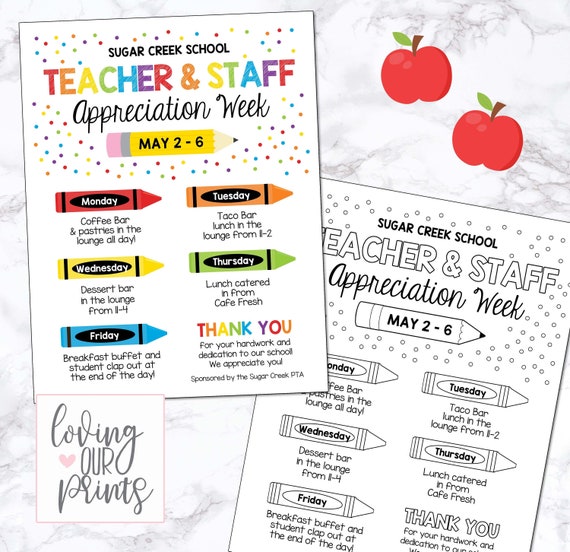 Teacher Appreciation Week Printable Editable Teacher - Etsy