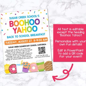 Boo Hoo Yahoo Flyer, Boohoo Breakfast, Editable Boohoo Yahoo Breakfast Flyer, Boo Hoo Yahoo ...