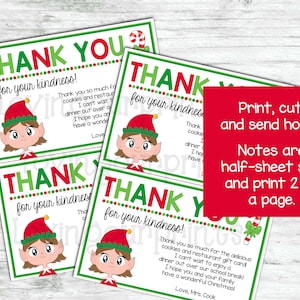 Christmas Thank You Notes, Christmas Thank You Note From Teacher ...
