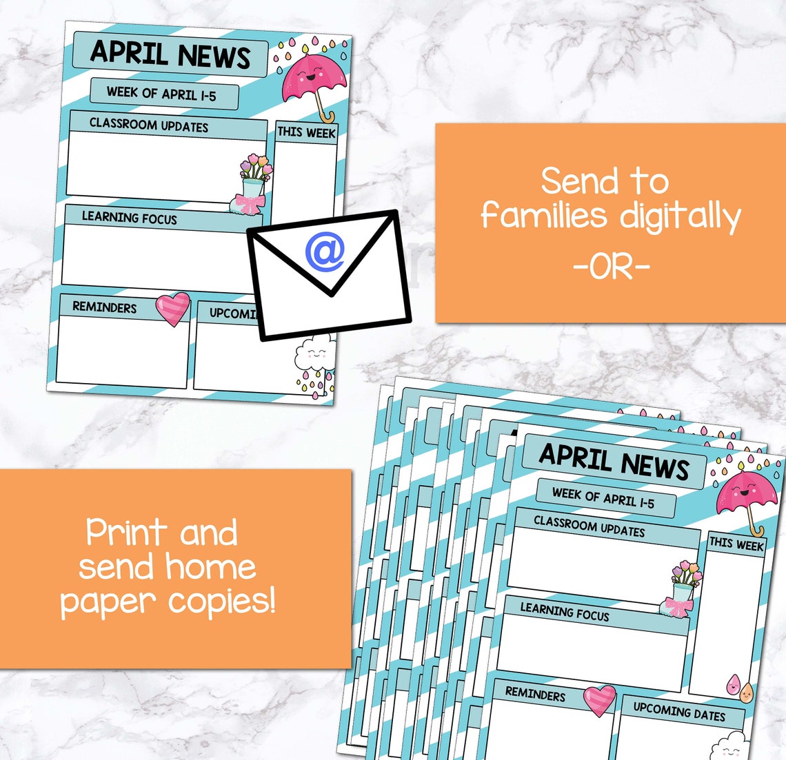 Editable Teacher Newsletter Teacher Newsletter Template - Etsy